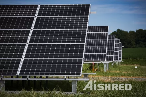 AIShred Low Speed Industrial Shredder in Recycling of Solar PV Panels ...